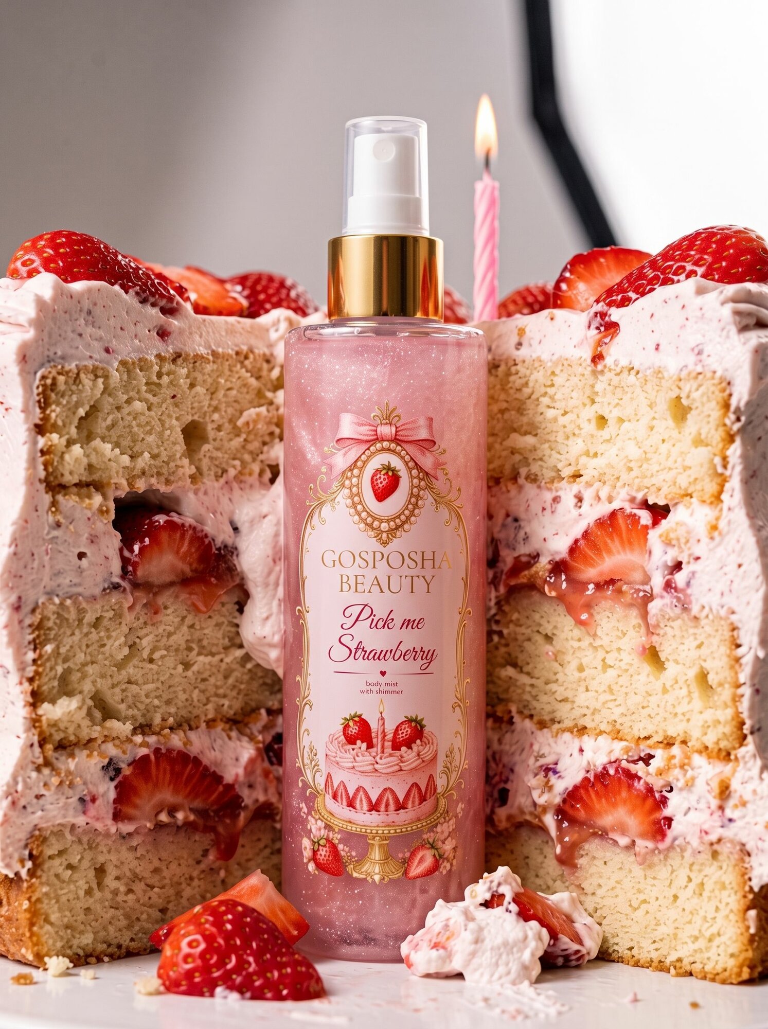 Мист для тела с шиммером Pick Me Strawberry