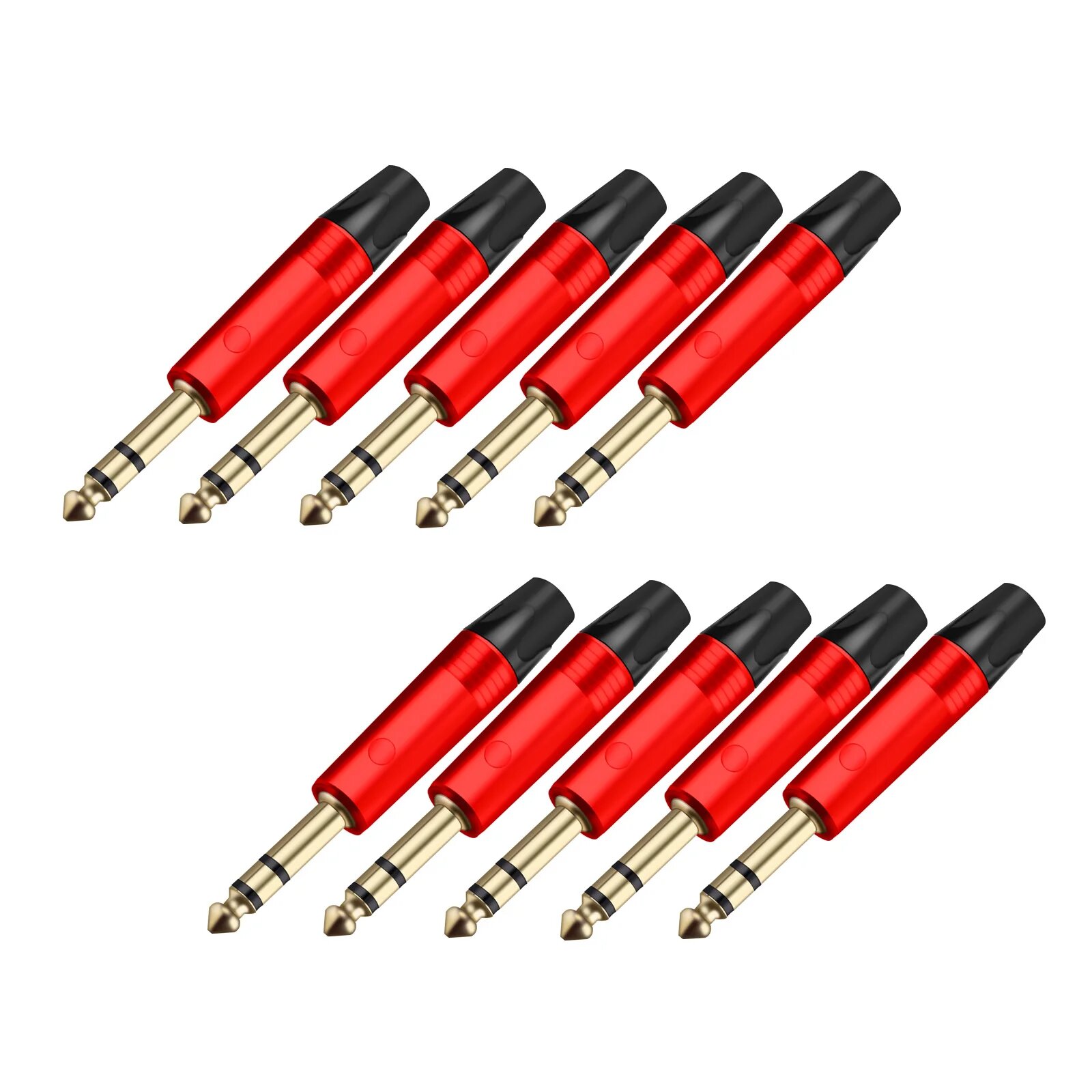 R Z04-GL 6,35 мм аудиоразъём 10 шт Красный, Red