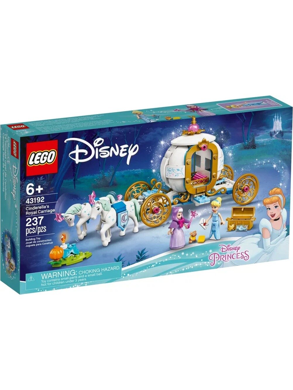 Лего Disney серия, LEGO 43192 Королевская карета Золушки, lego конструктор для мальчика, лего для девочек