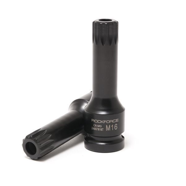 Головка-бита SPLINE глубокая ударная1/2", M5 с отверстием Rock FORCE RF-24807805T