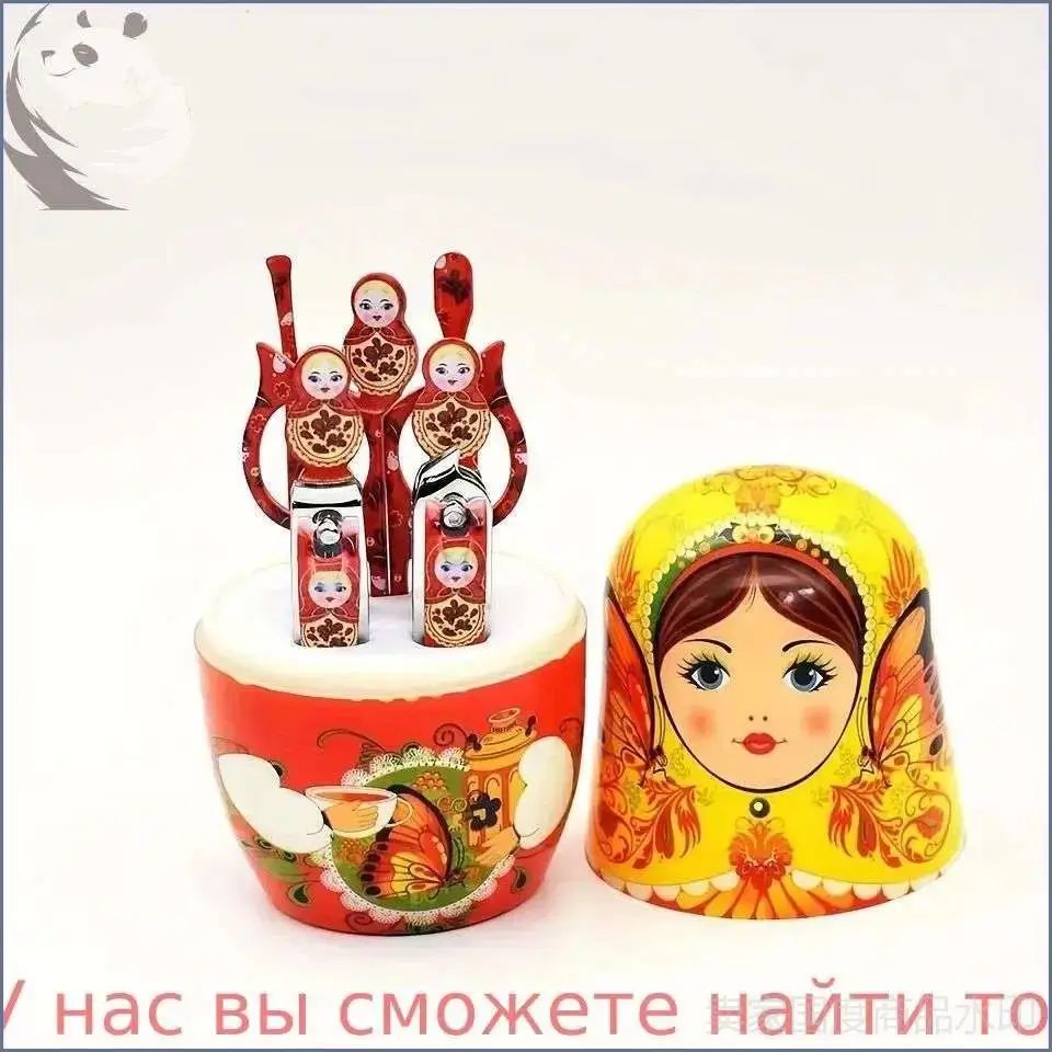 Премиальный комплект для нейларта в расписной матрёшке, где собраны качественные щипцы, бафы и приспособления в русском стиле, востребованный как презент.-. Хорошее общество.