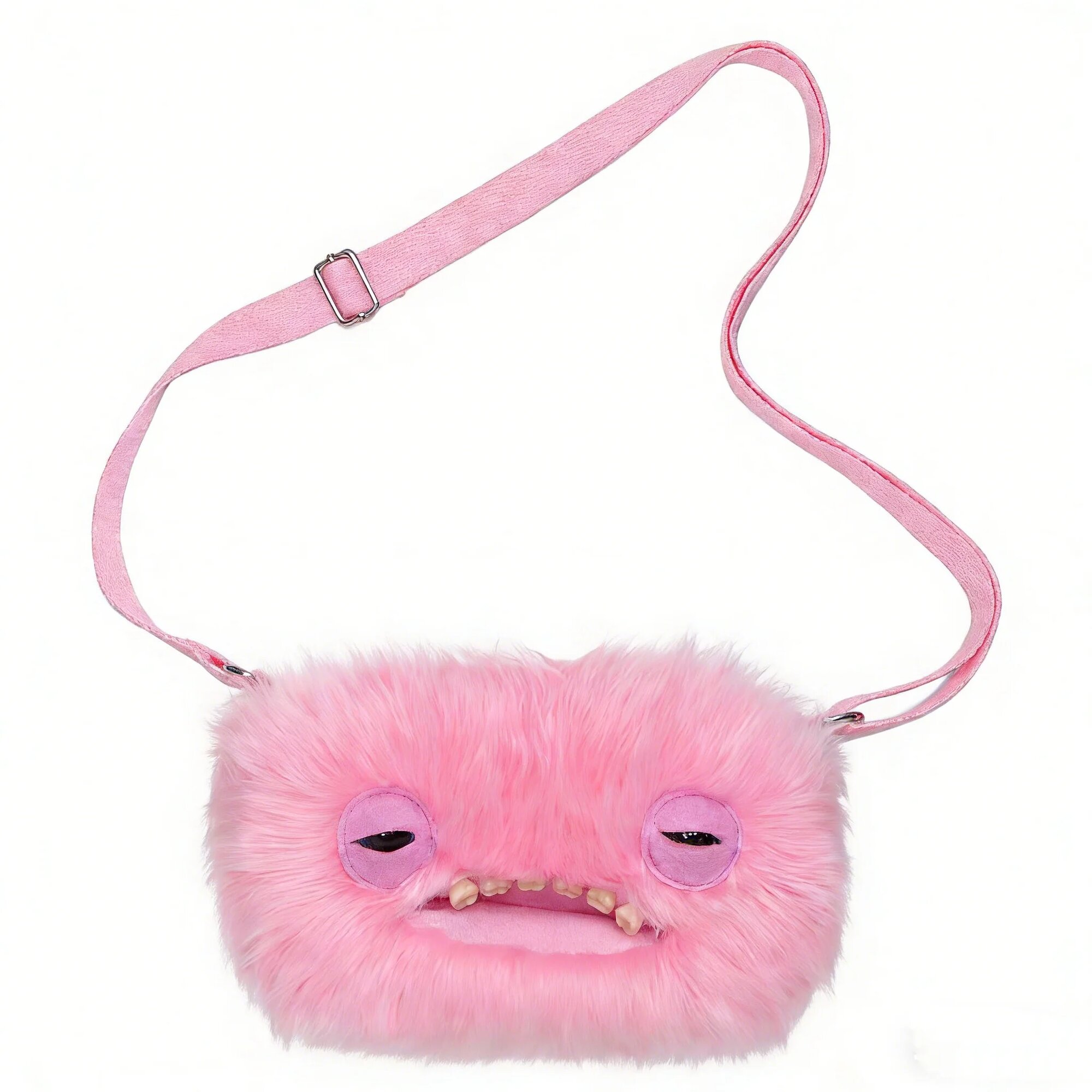 Плюшевая сумка-кроссбоди FUGGLER Ugly Tooth Monster Розовый, Annoyed Alien Pink