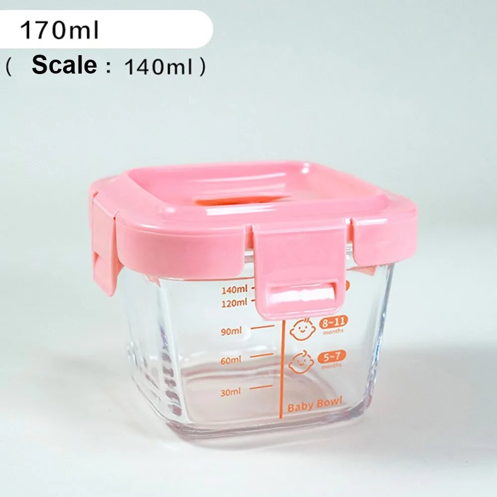 Стеклянная миска для детского питания Little Ones, 170 мл, pink