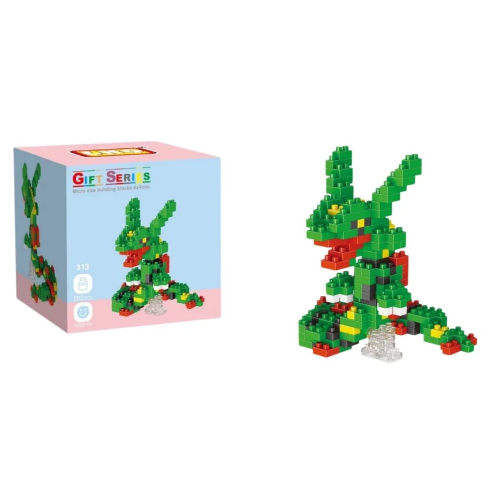 Маленький конструктор Pokemon Nanoblock Charizard Kyogre Groudon Rayquaza, модель, развивающая графическая игрушка для детей, подарок на день рождения, игрушки