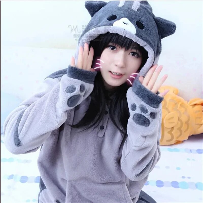 Костюм для косплея с котом Hoodies полиэстер хлопок
