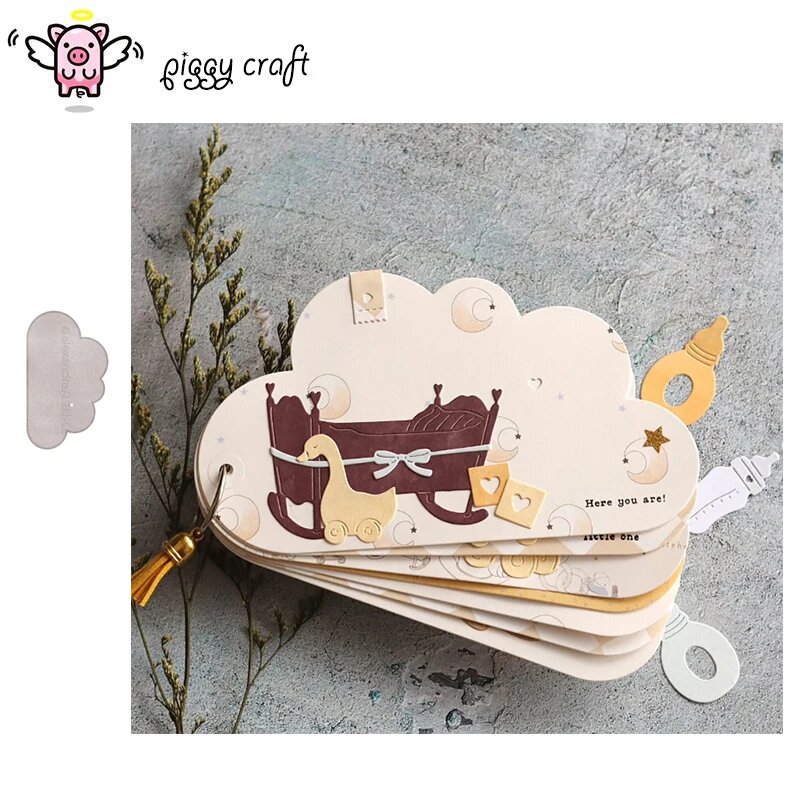 Металлические вырубные формы Piggy Craft: трафарет облако для скрапбукинга