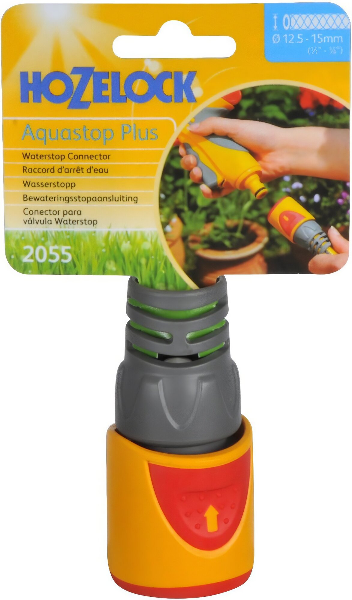 Коннектор для шланга HOZELOCK AquaStop Plus 2055P6536 1/2 дюйма