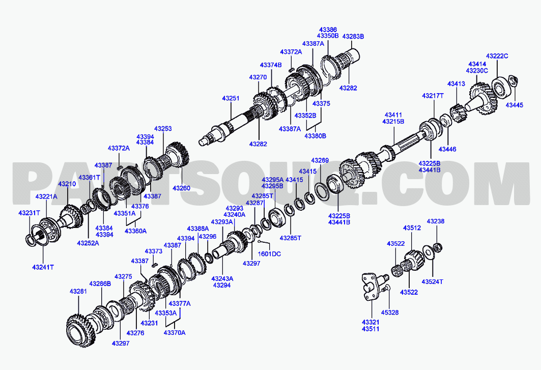 Шестерня кпп Hyundai-Kia 43290-44020
