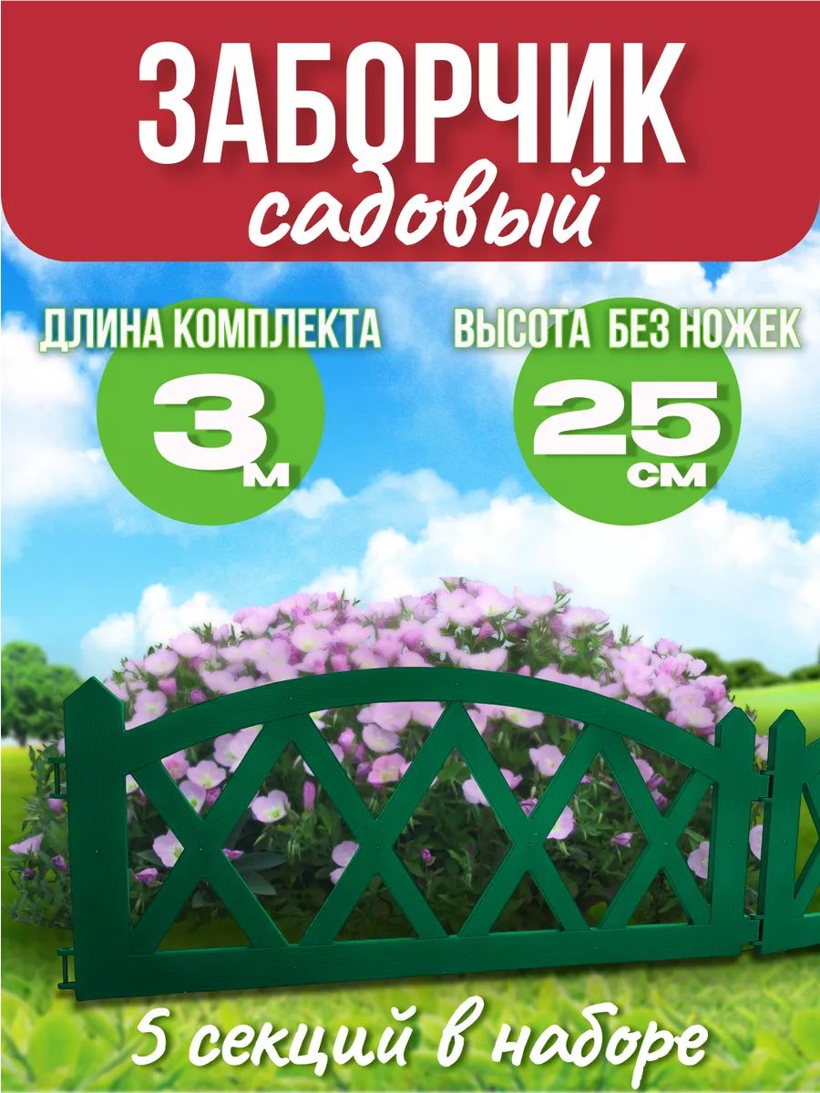 Забор декоративный "MODERN" №4, зелёный