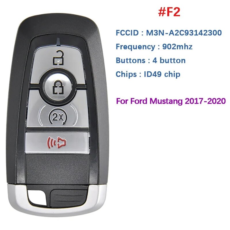 Ключ для Ford Mustang 2017-2020, FCCID: M3N-A2C93142300, 902