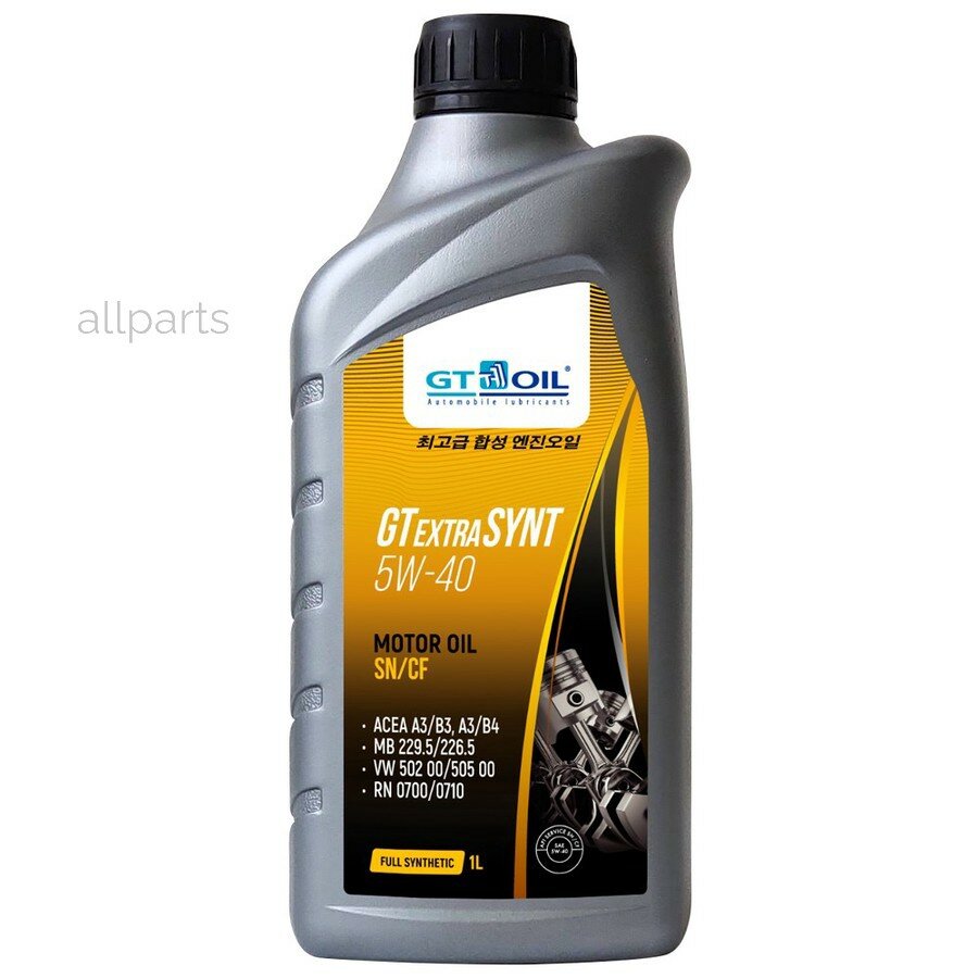 GT OIL 8809059407400 Масло GT Extra Synt SAE 5W-40 API SM/CF син. 1 л