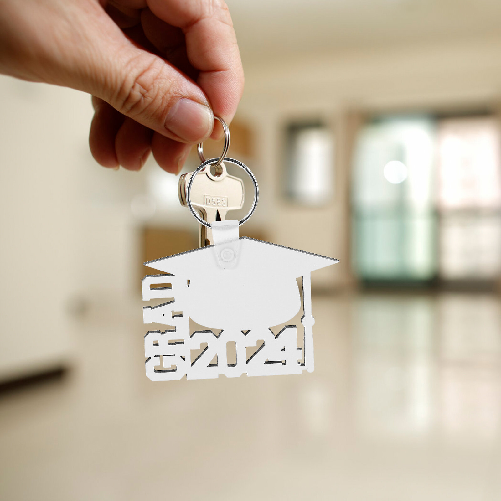 5 Пcs Подарочные Ключи Sublimation Blanks Для Выпускников 2024 Изделия Для Творчества Размер 7.00X5.00X0.40Cm