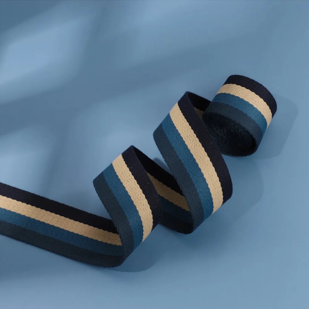 Полиэстер/нейлон тесьма Jacquard 50 мм 1/2/5 ярдов Синий, KJ32-A4, 5yards
