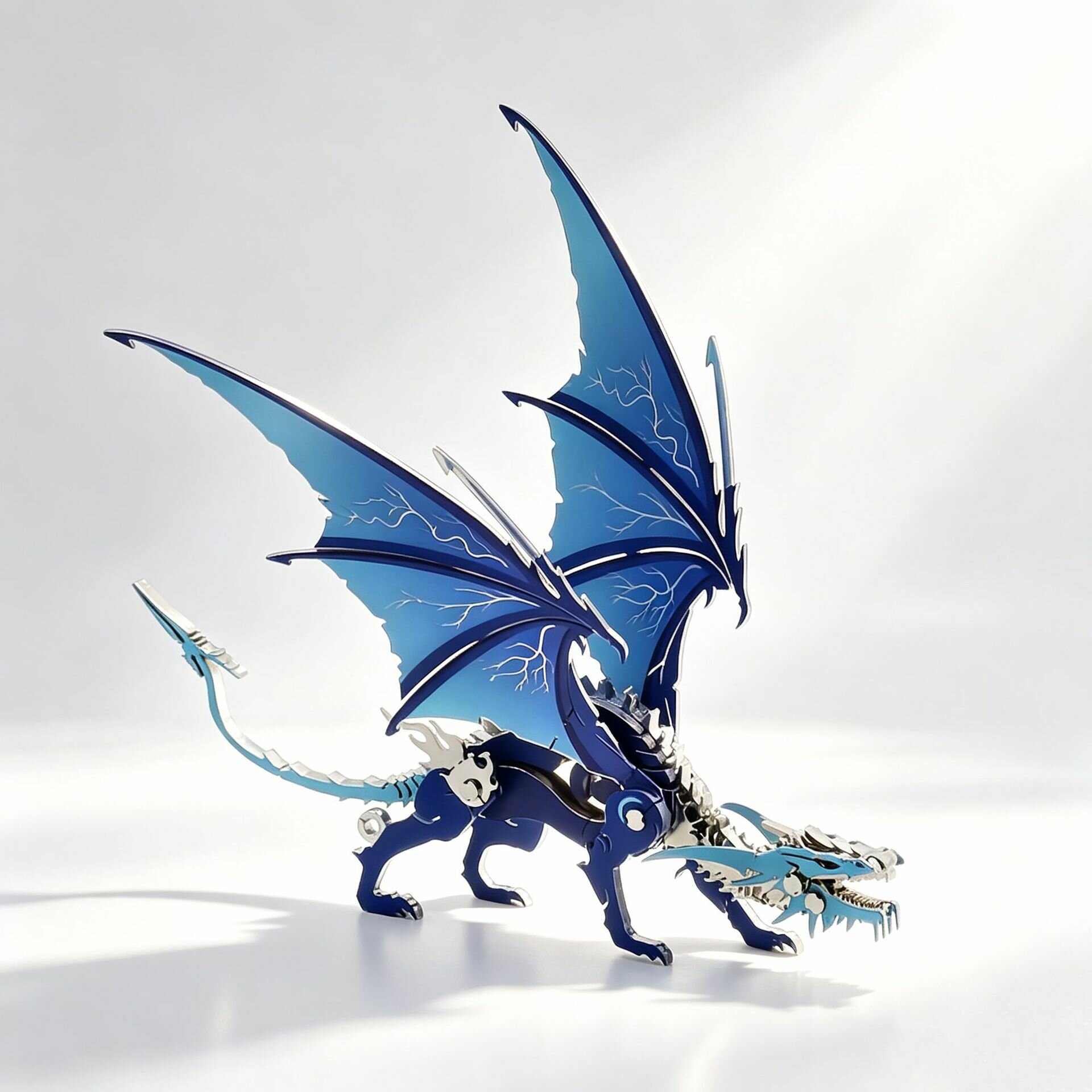 Steel Beast Colorful Ice Dragon and Charizard 3D Metal Puzzle DIY Assembly Model Educational Gift Цвет：Ледяной Дракон