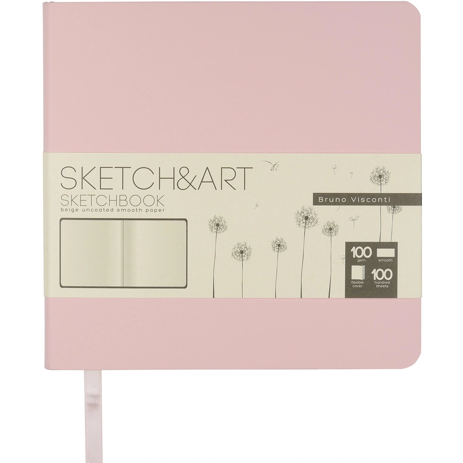 Sketch&Art Скетчбук для рисунка, графики и каллиграфии Sketch&Art Zefir А5 100 листов (розовый)