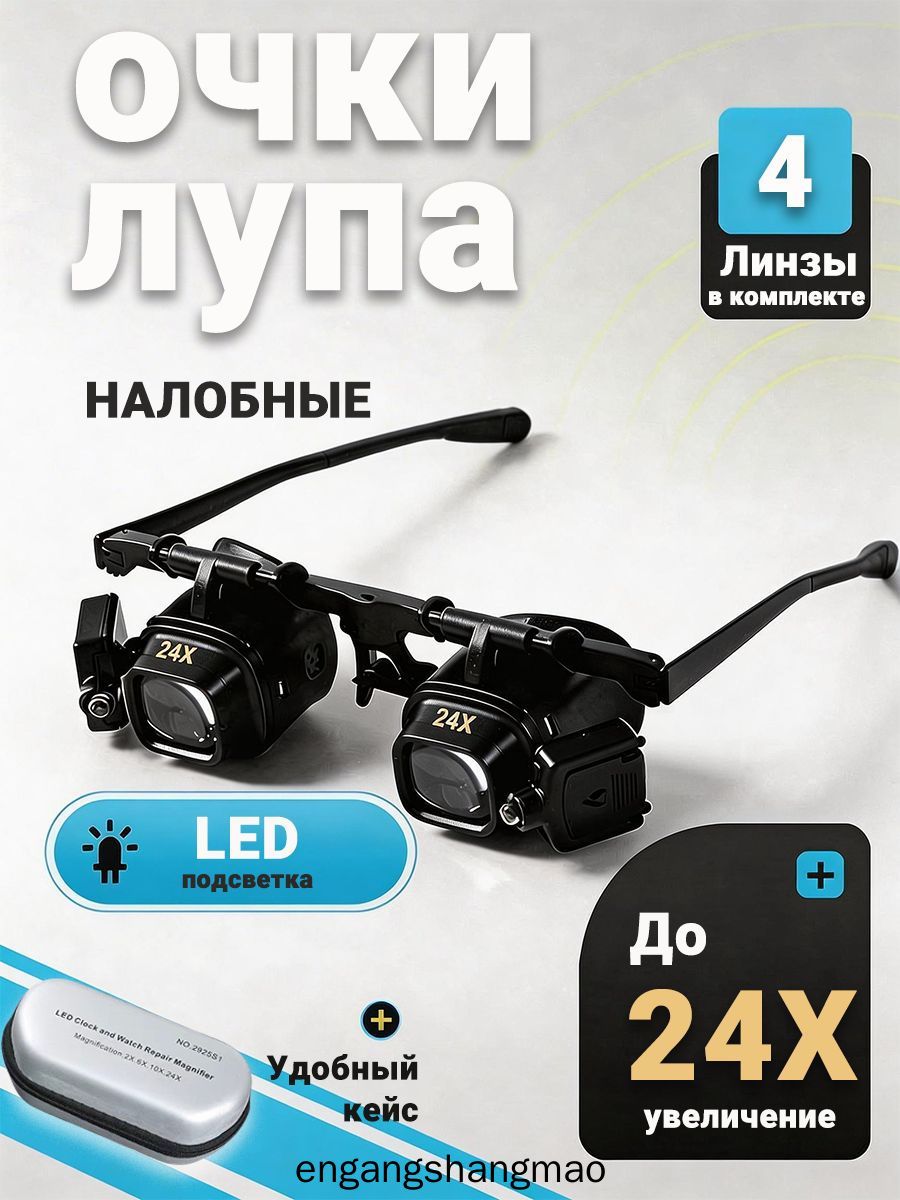 Лупа 24-кратная, диаметр: 29.1 мм