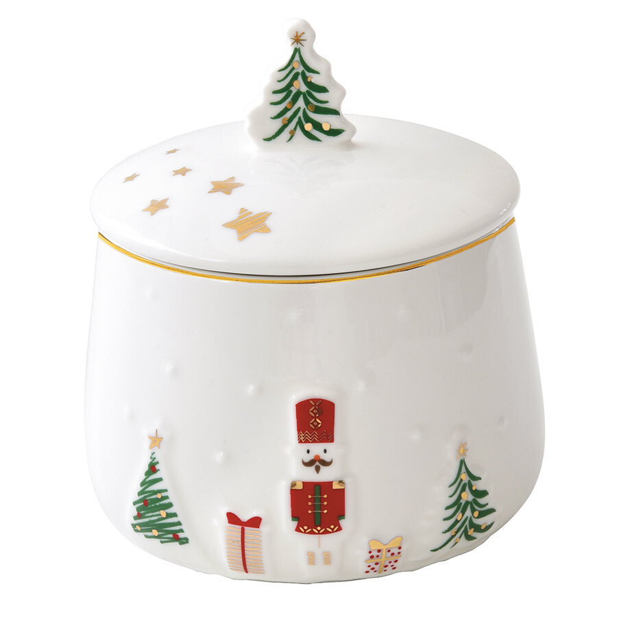 Сахарница Let it snow 400 мл для нового года фарфоровая Easy Life R1341/LSNO