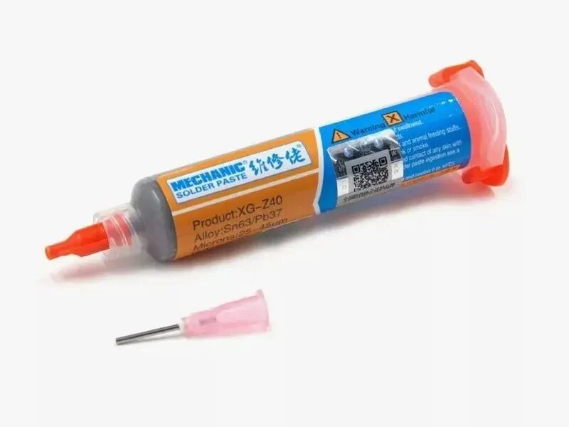 Паяльная паста Mechanic XG-Z40 Флюс для пайки SMD компонентов, бессвинцовая, с содержанием свинца