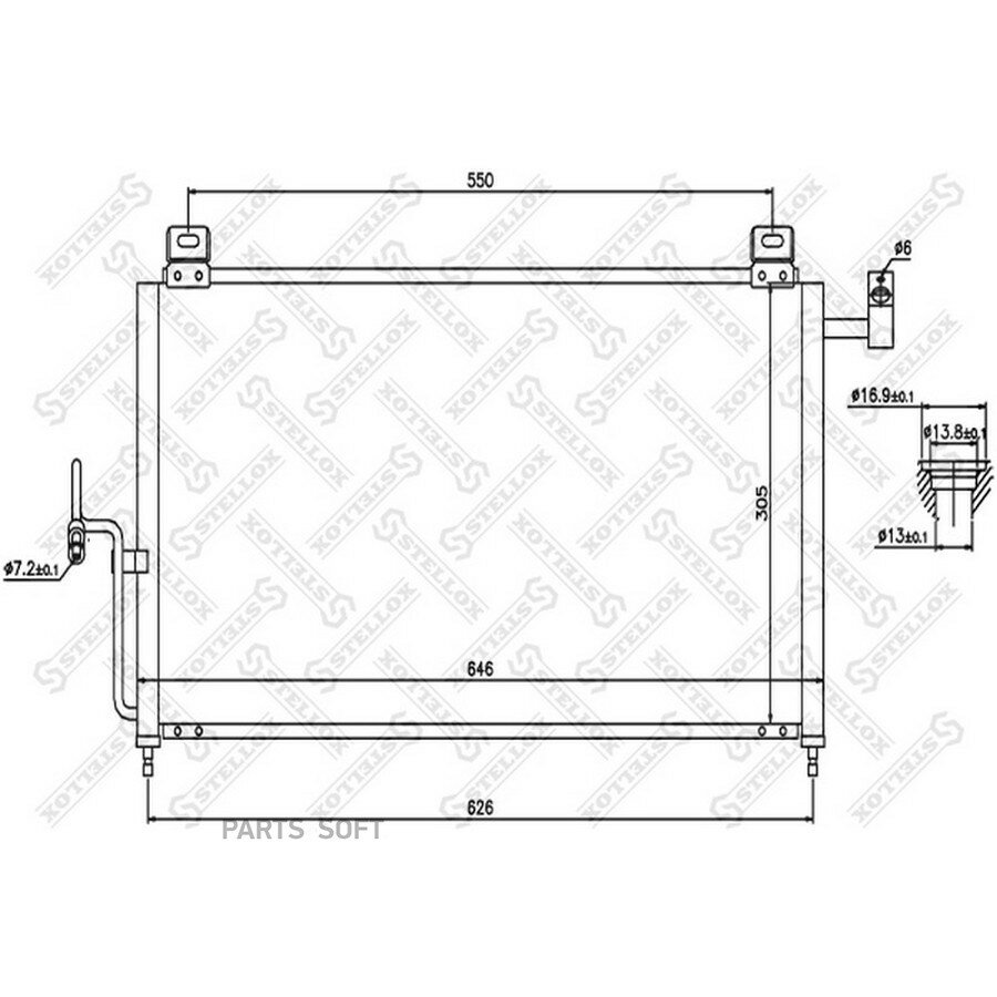 STELLOX 1045331SX 10-45331-SX радиатор кондиционера!\ Mazda 323 1.4-2.0i/D 98>