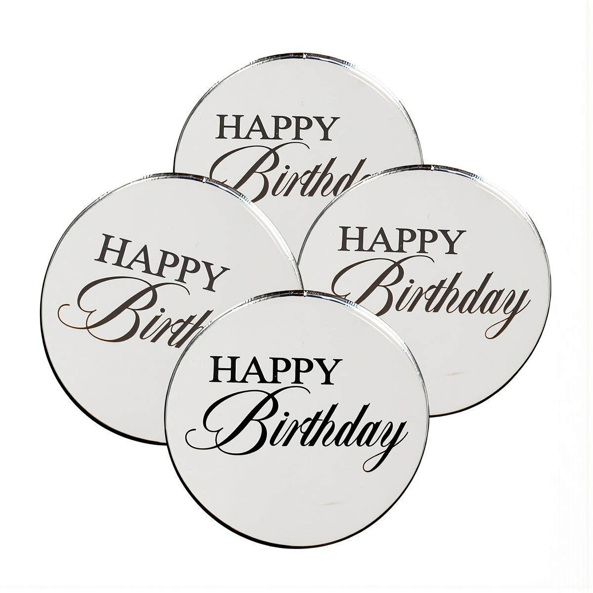 Круглый акриловый топпер золотой для капкейков с надписью HAPPY Birthday декор праздничный для дня рождения