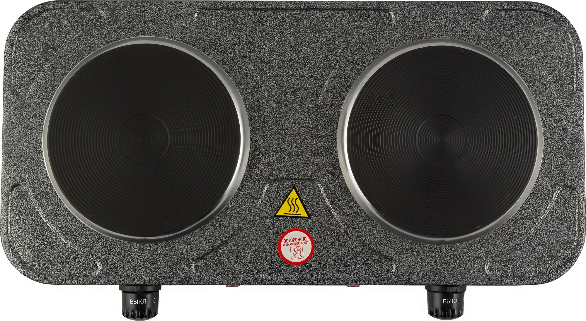 Электрическая настольная плита HomeStar HS-1104 43.5 см 2 конфорки цвет серый