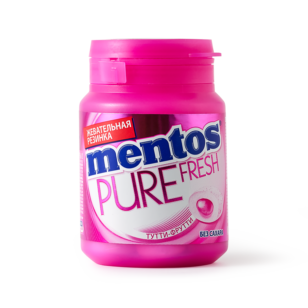 Жевательная резинка MENTOS Pure Fresh, тутти-фрутти, без сахара, в банке