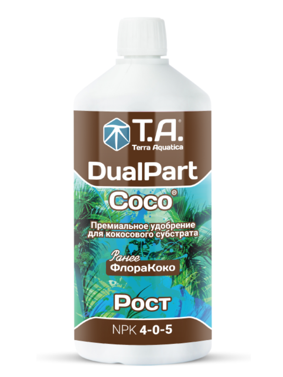 Удобрение минеральное для кокосового субстрата и вегетации Terra Aquatica DualPart Coco Grow 1 л