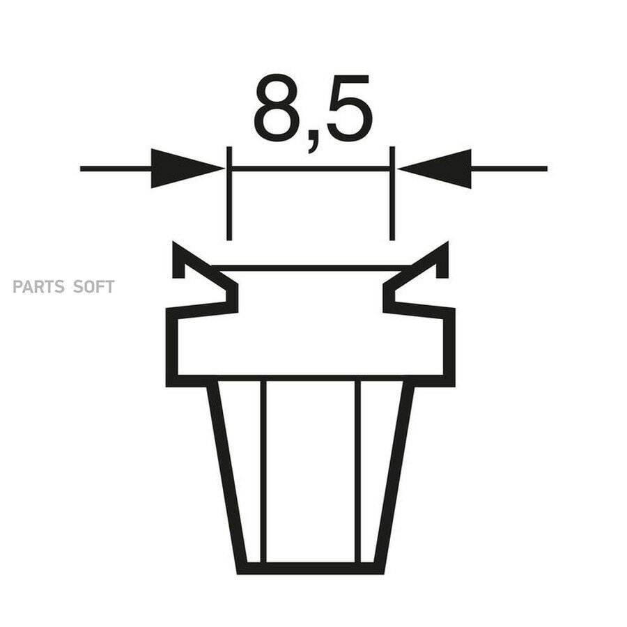 Лампа B8,5d 24V 1,2W ECO TRUCK BOSCH 1987302874 1987302874 от официального дистрибьютора, BOSCH, артикул 1987302874