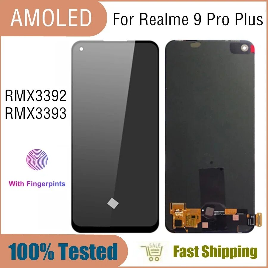 6,4-дюймовый AMOLED для Realme 9 Pro Plus RMX3393, замена сенсорного ЖК-дисплея в сборе