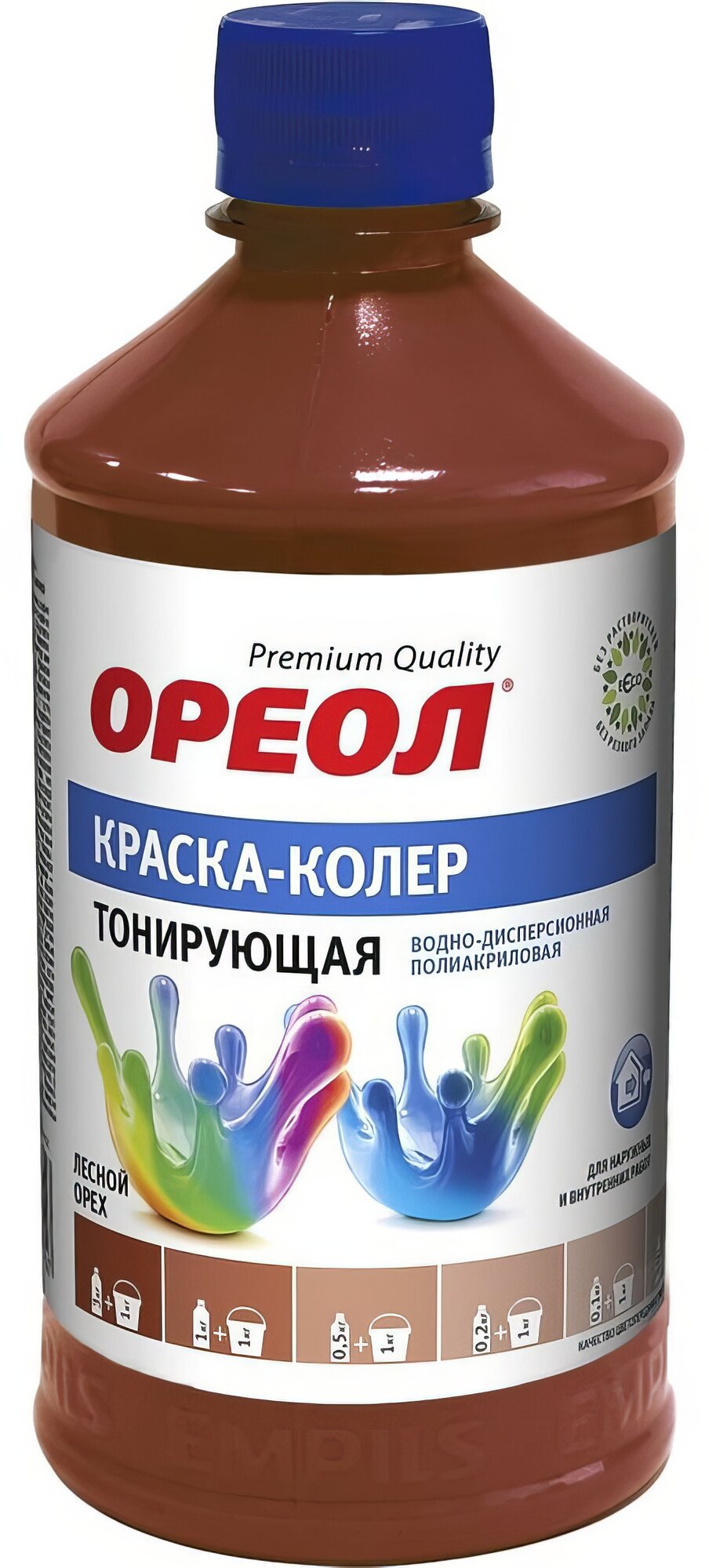 Тонирующая краска - колер ореол лесной орех, 0.725 кг 5703