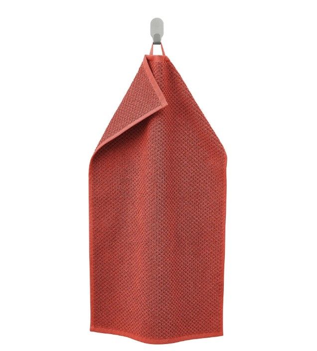 IKEA Полотенце для лица, рук 30x50 см, бязь, красный, 1 шт-