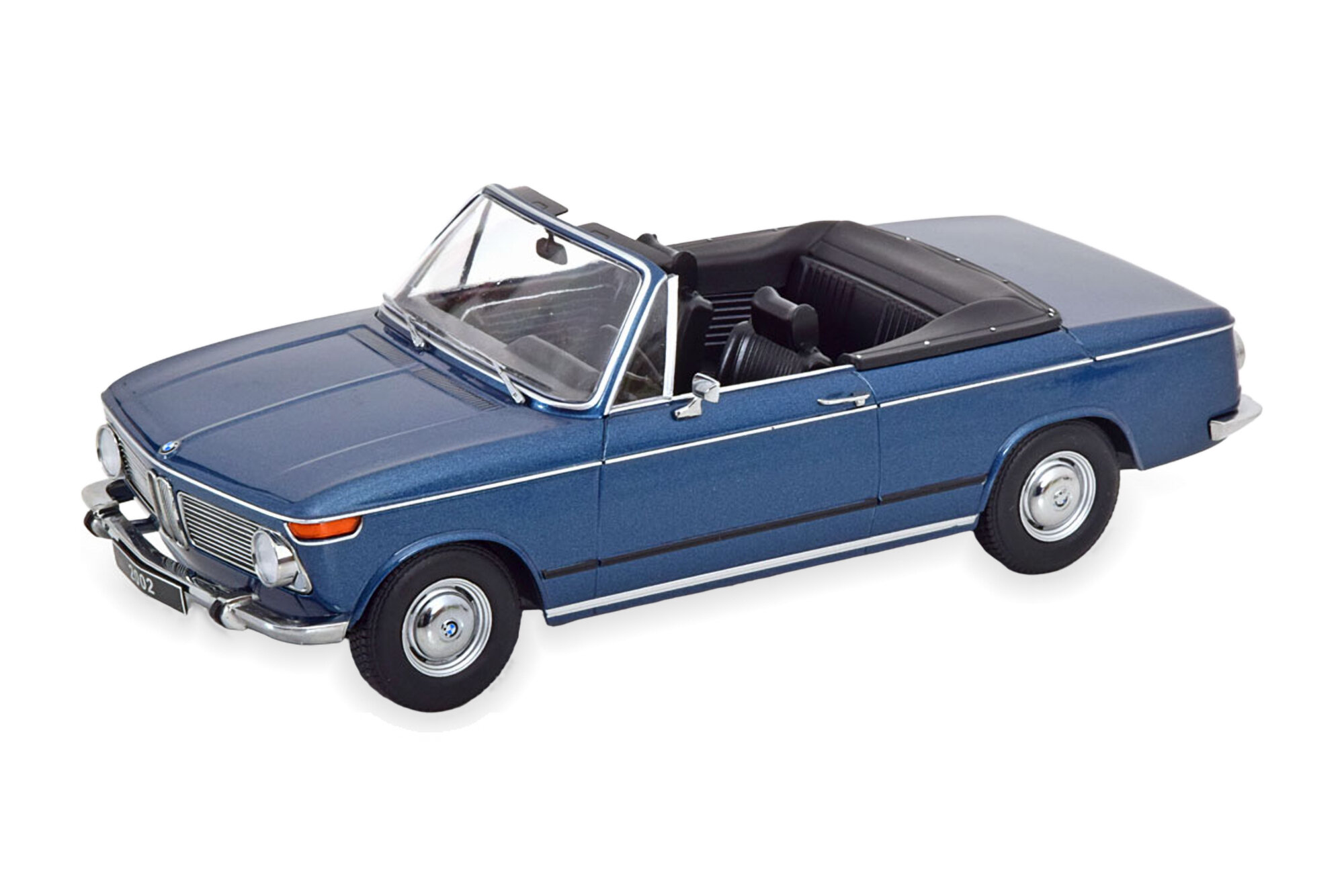 Модель коллекционная KK-SCALE Bmw 2002 convertible 1968 darkblue-metallic