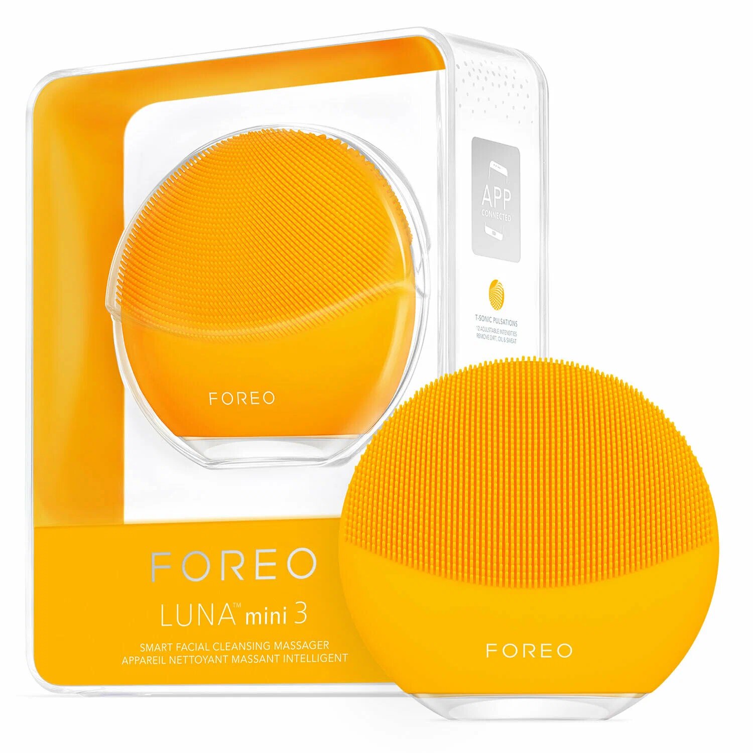 FOREO LUNA mini 3 Электрическая очищающая щеточка для лица для всех типов кожи, Sunflower Yellow