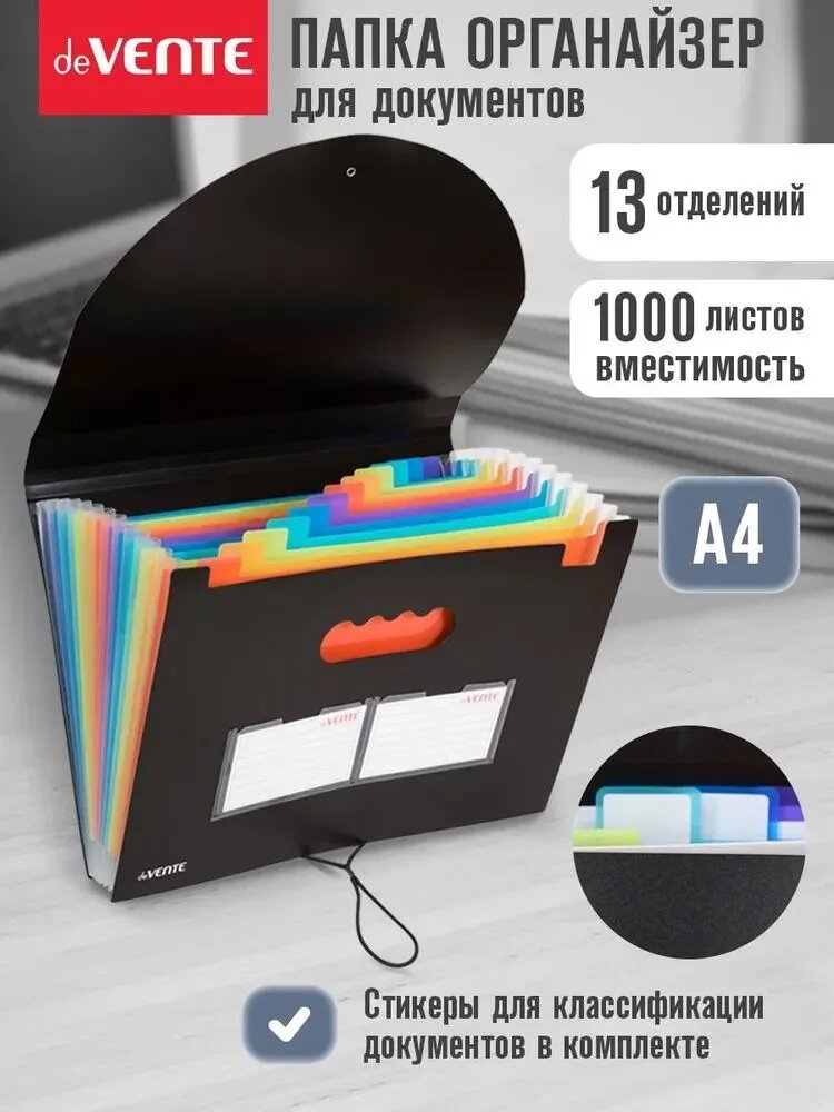 Папка-органайзер A4, 13 шт.