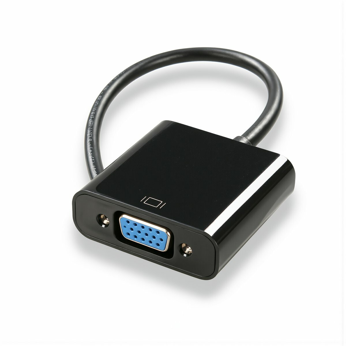 Переходник HDMI VGA конвертер для подключения нетбука приставки проектора монитора длина кабеля 0.25 метра белый цвет компактный универсальный