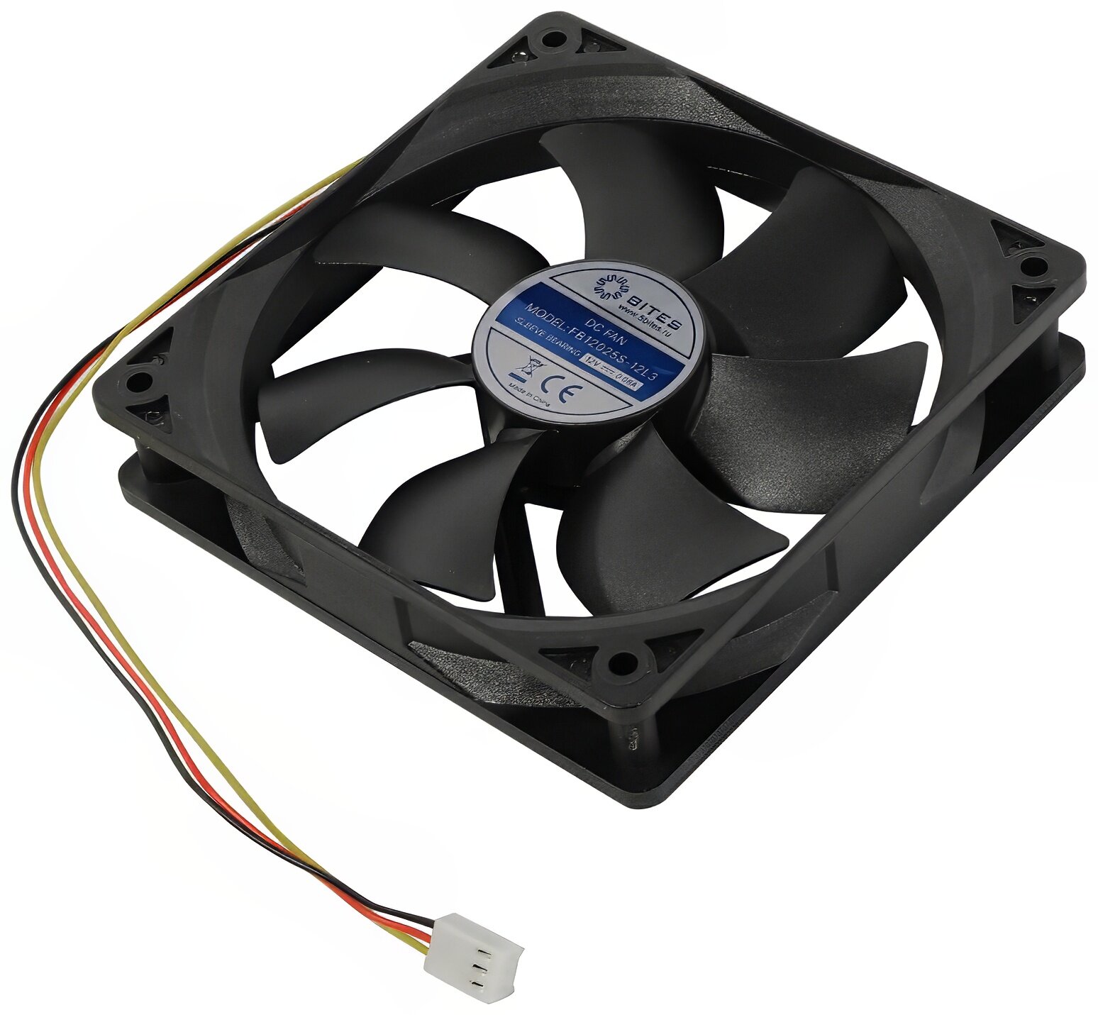 Вентилятор 5bites 120x120x25мм подшипник скольжения 1200rpm 25 дБ, 3pin FB12025S-12L3