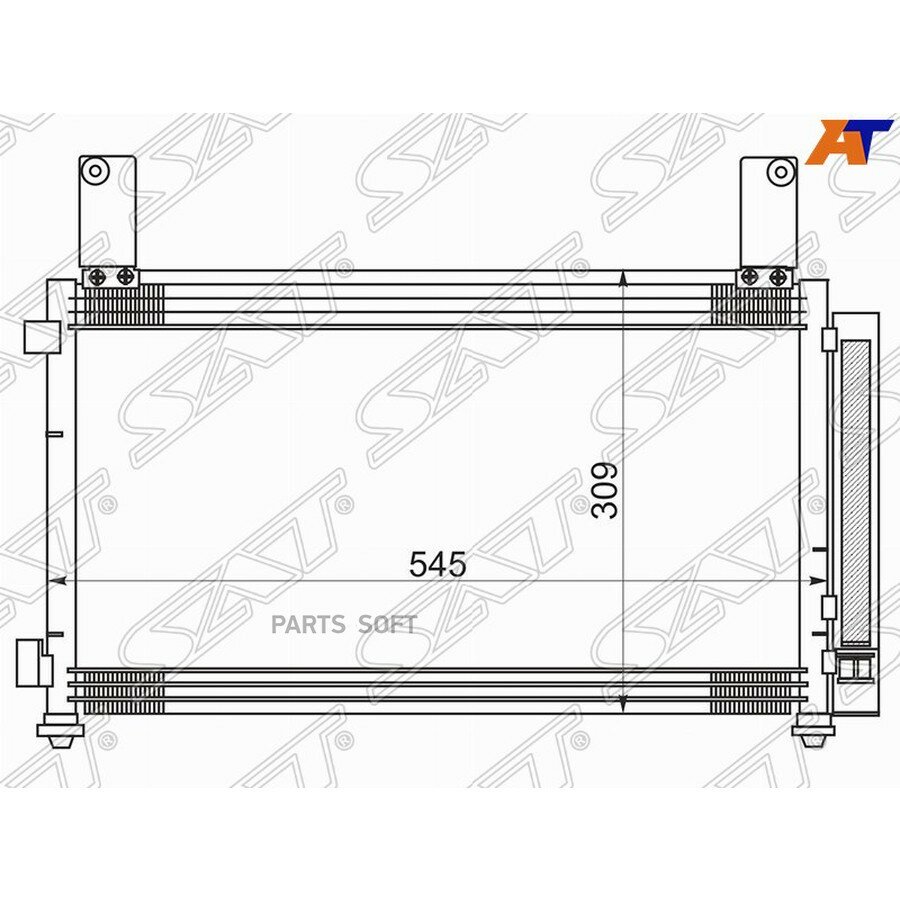 Радиатор кондиционера Chevrolet Matiz 05-10 / Spark 05-10 от официального дистрибьютора, SAT, артикул STDW113940