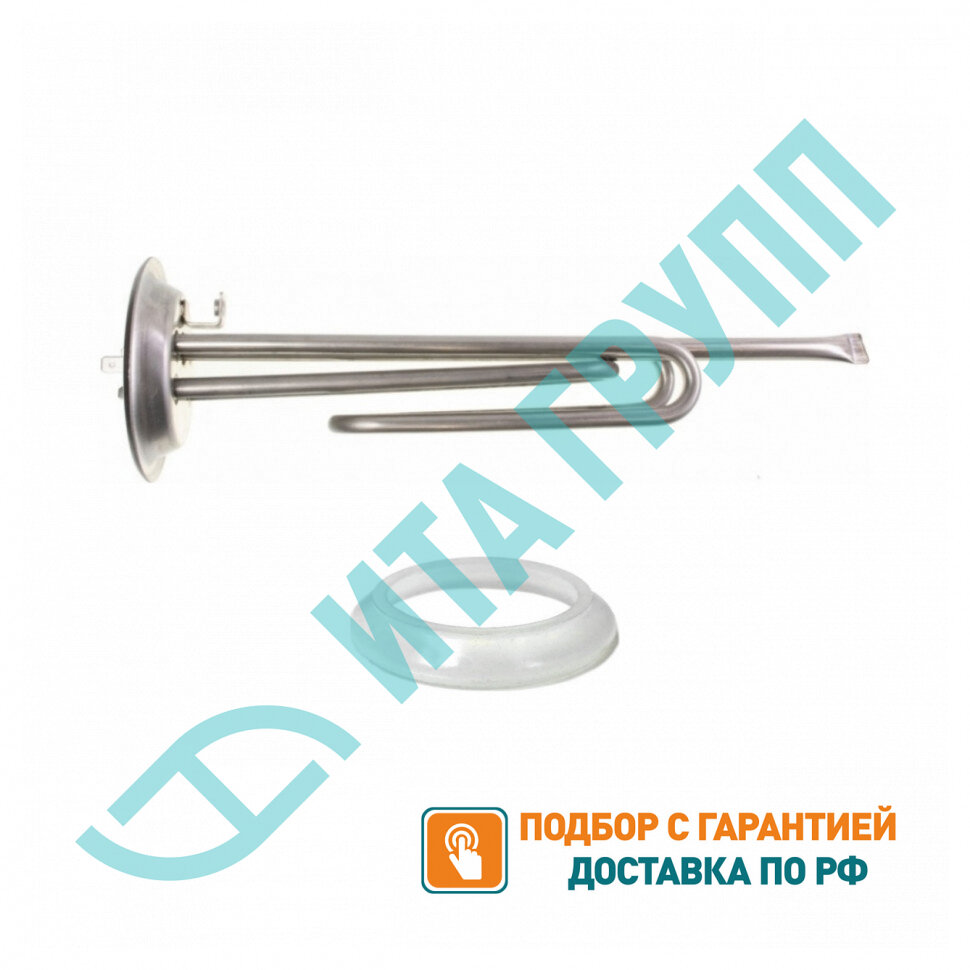 Комплект ТЭН 2кВт (2000Вт) RF для водонагревателя Thermex, Garanterm, под анод М6, фланец 92мм, нерж. + прокладка, 10941G10K1