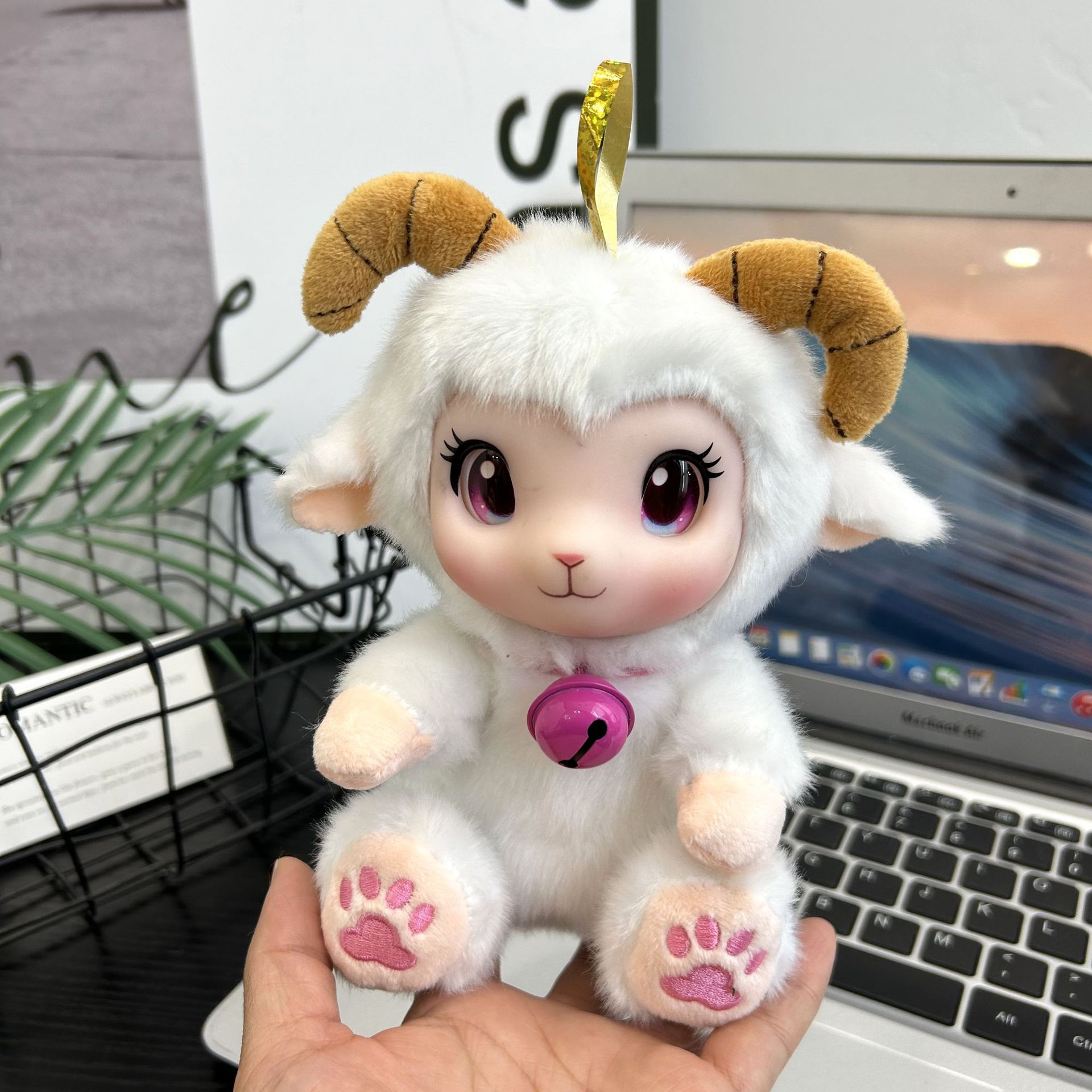 Популярная милая плюшевая игрушка Овечка Брелок Брелок для сумки опт Цвет：22 смСпецификация：Белый