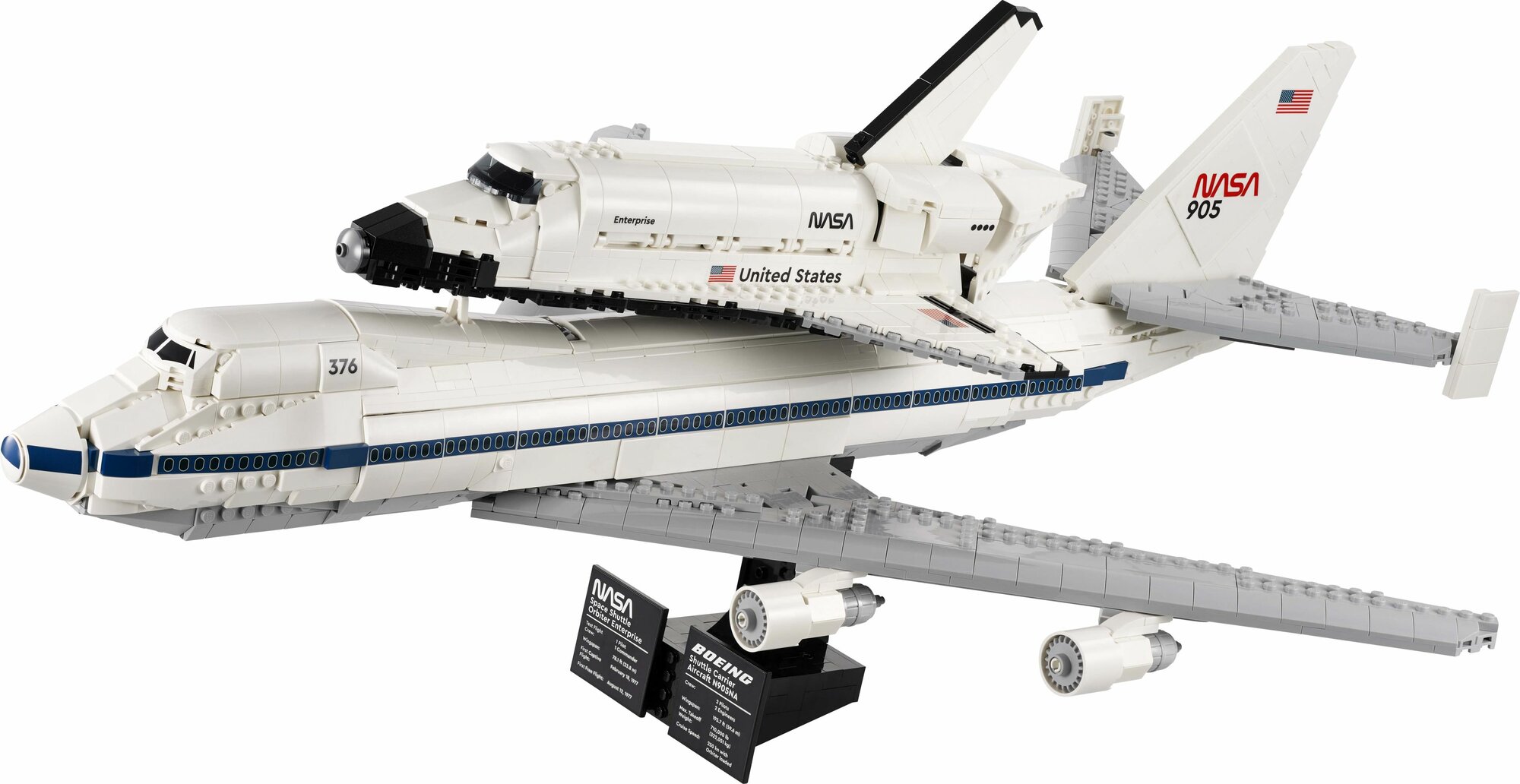 Конструктор LEGO Icons 10360 «Самолёт для перевозки шаттла», 2417 деталей