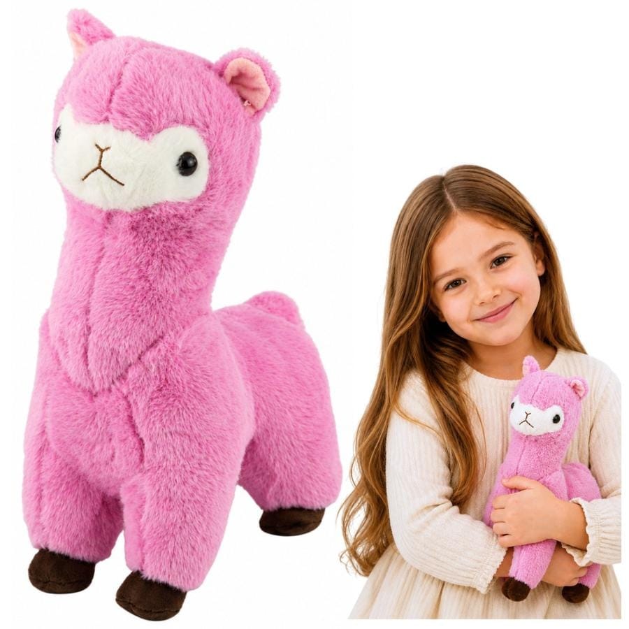 Мягкая игрушка Lean Toys Лама, розовый, 28 см
