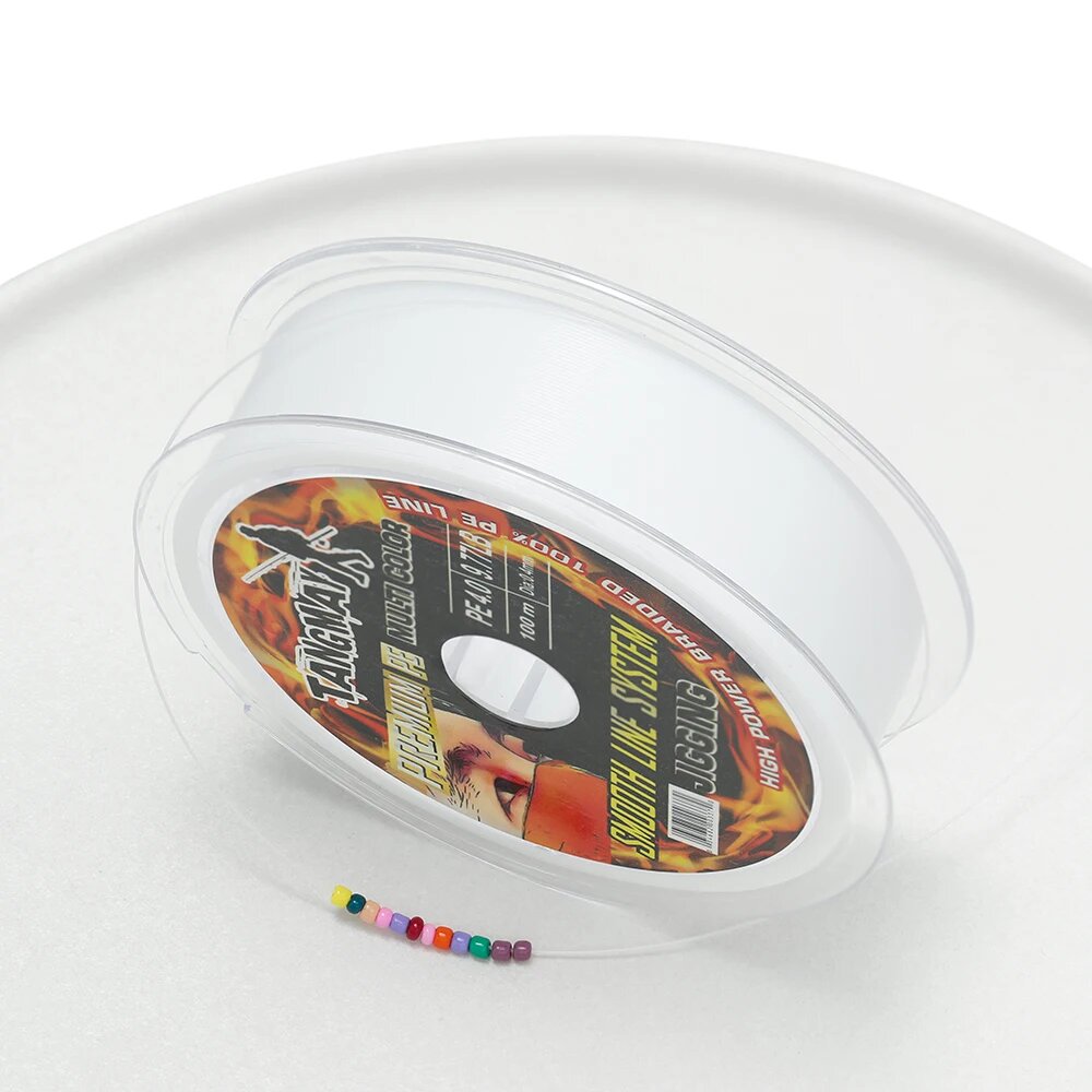YouYoungDifferent хлопковая нить для украшений 100 метров 0.15mm x 100m, Белый, White
