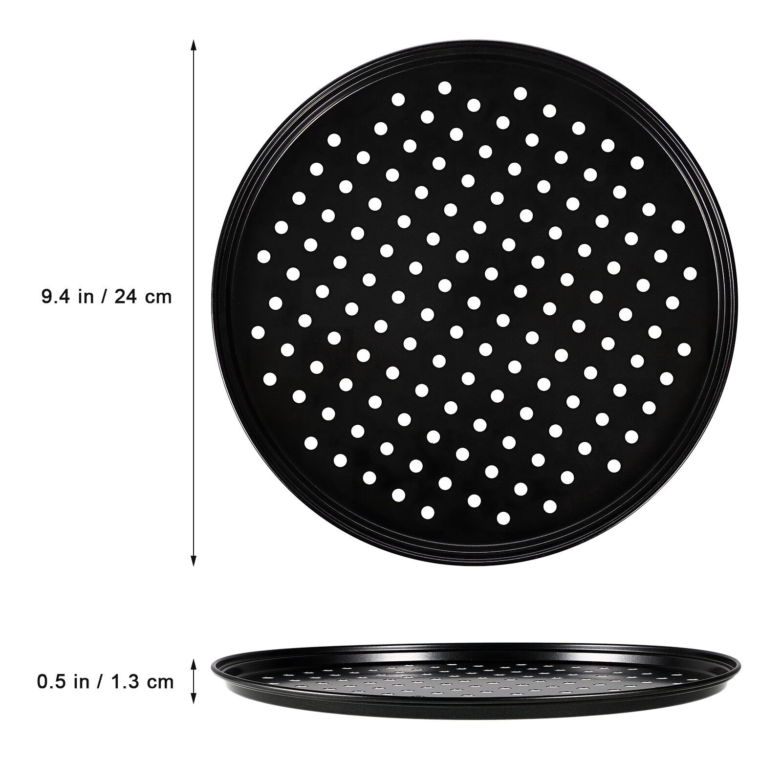 Круглый жаростойкий поднос для приготовления пиццы, размер 32.00x32.00x1.30 см, комплект из 2 шт