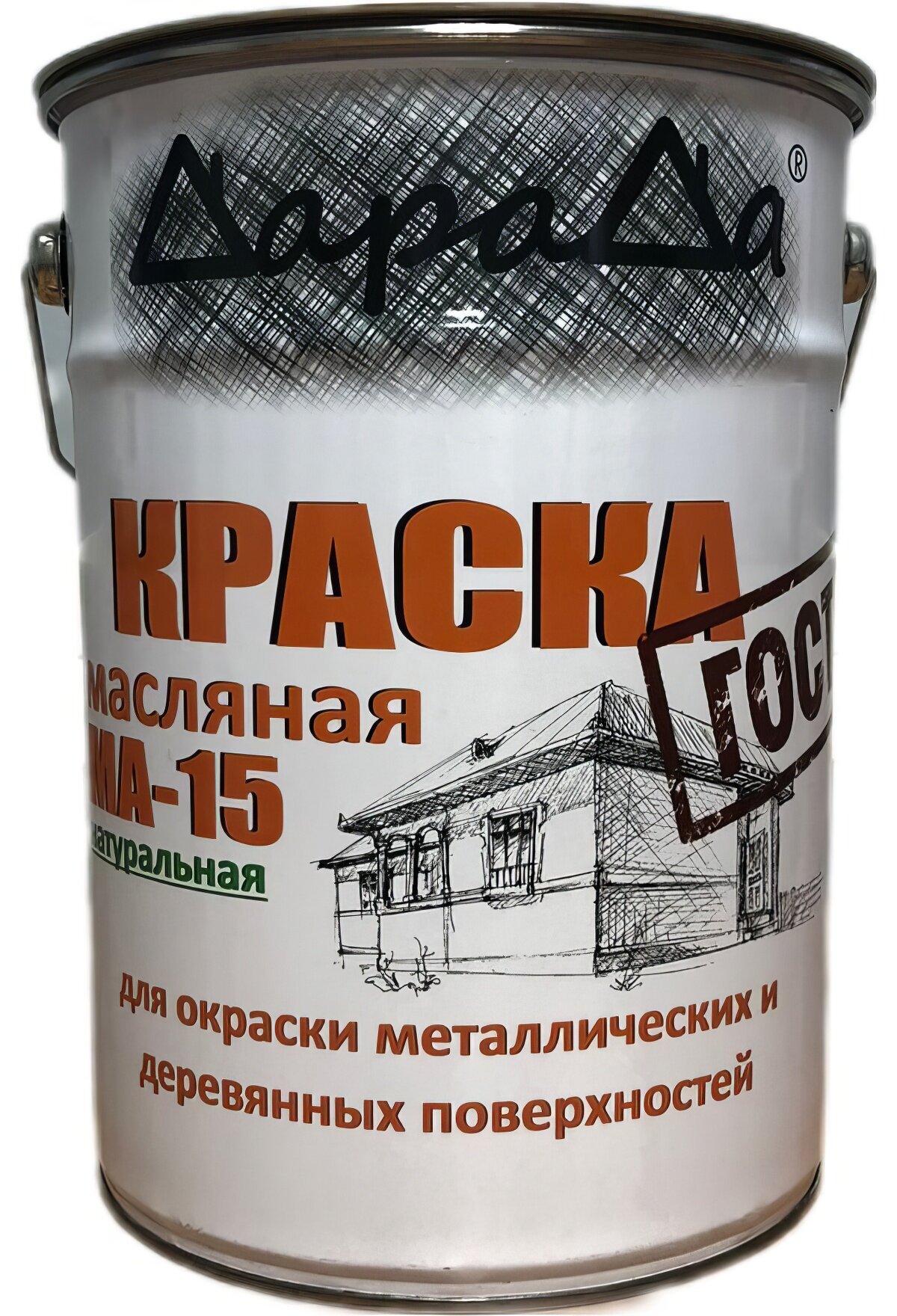 Масляная краска ДараДа МА-15 коричневая 6 кг 00030215