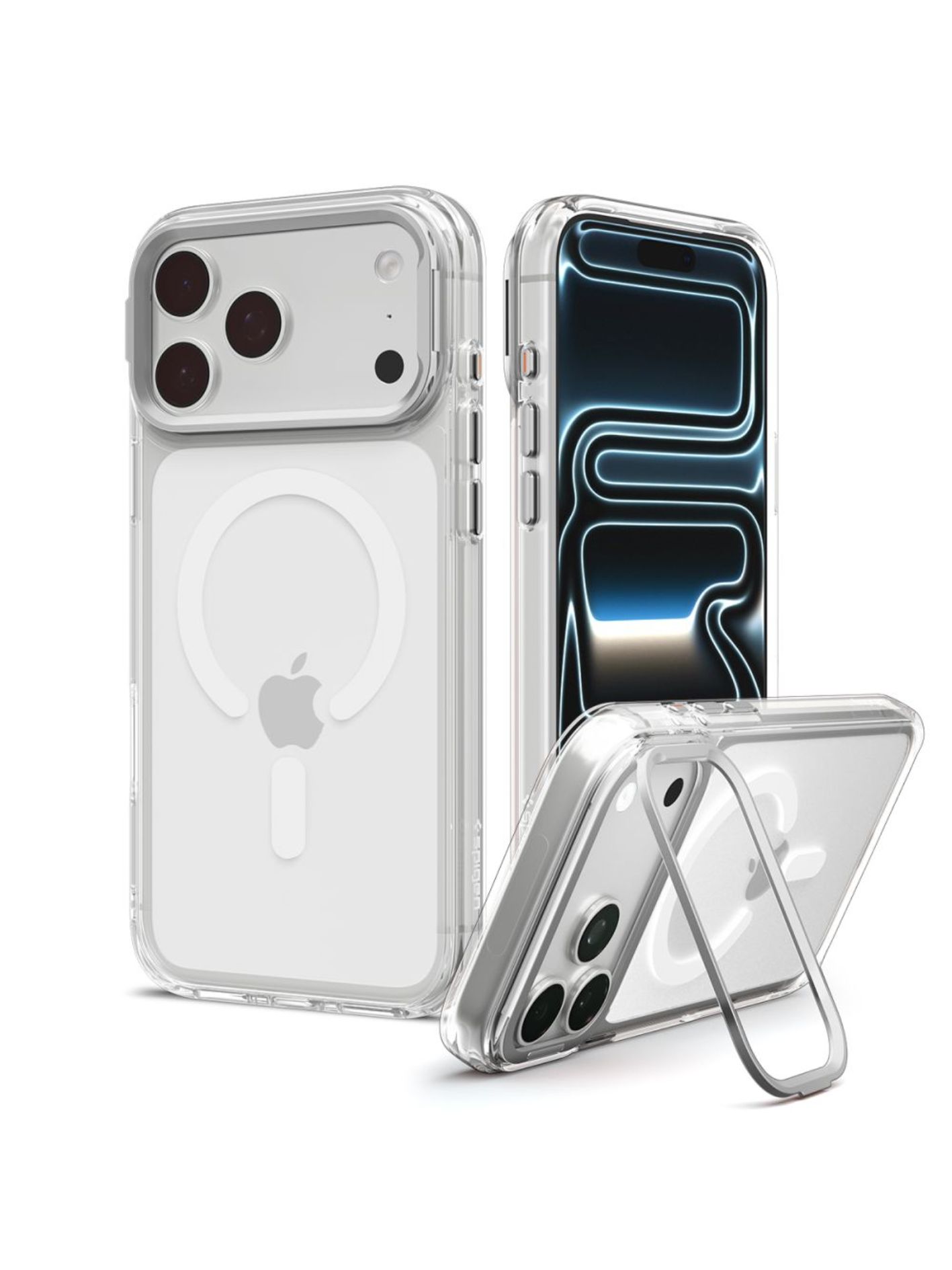 Чехол Spigen на iPhone 17 Pro Max / 18 Pro Max, Ultra Hybrid Optik S MagSafe (ACS11908), магнитный, противоударный, бортики для защиты камеры и дисплея