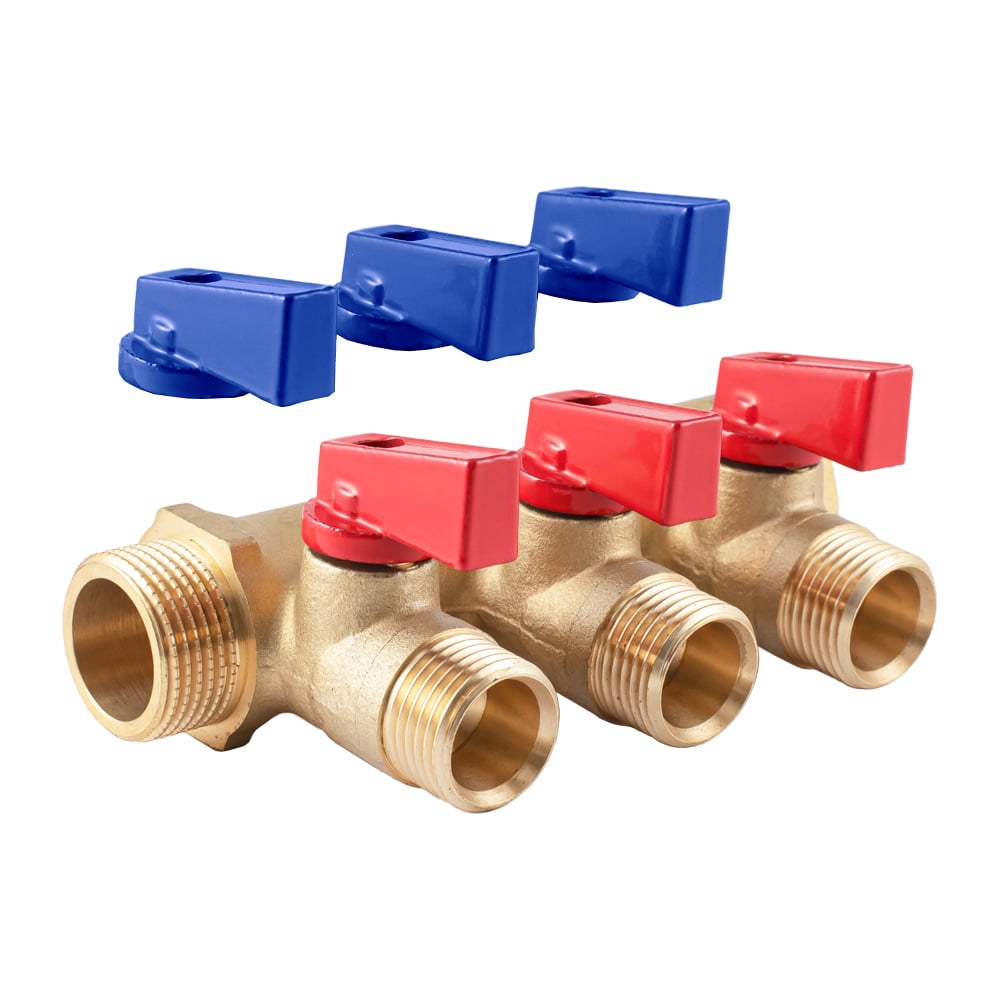 Коллектор с шаровыми кранами PROFACTOR в/н 3/4" х 3 вых 1/2"нар PF MV 264.3