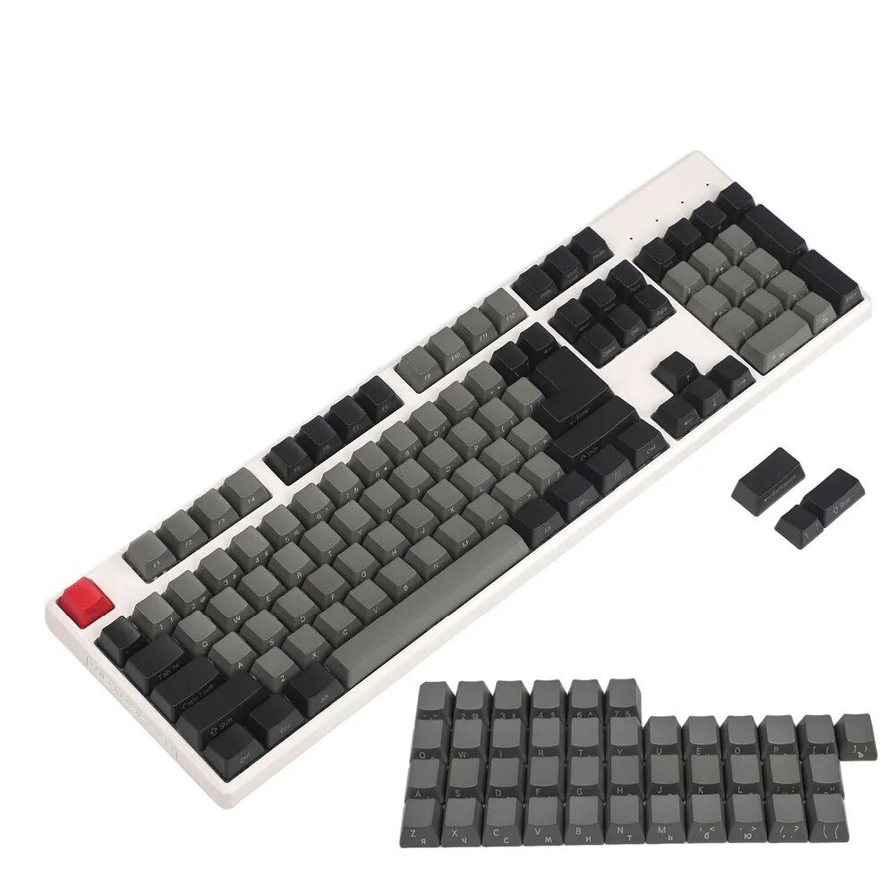 YMDK толстые PBT клавиши Dolch для Steelseries 6GV2/7G Черный, Dolch Add Russian