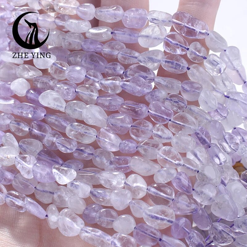 Аметистовые бусины 6-8mmLight Amethyst2