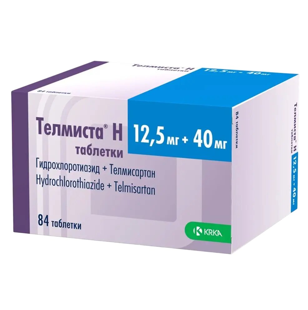 Телмиста Н таблетки 12,5 мг+40 мг 84 шт