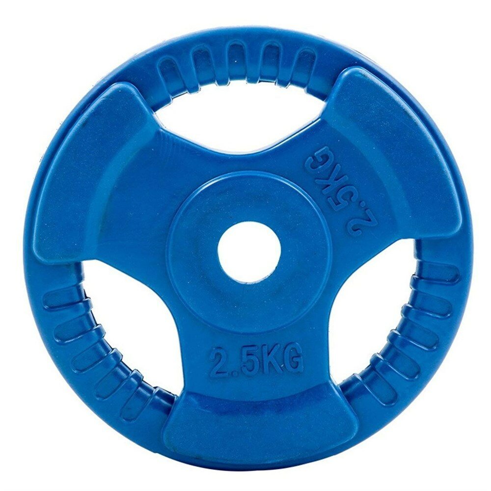 PROFI-FIT Диск обрезиненный (три хвата, цветной) D26 мм PROFI-FIT 2,5 кг Синий